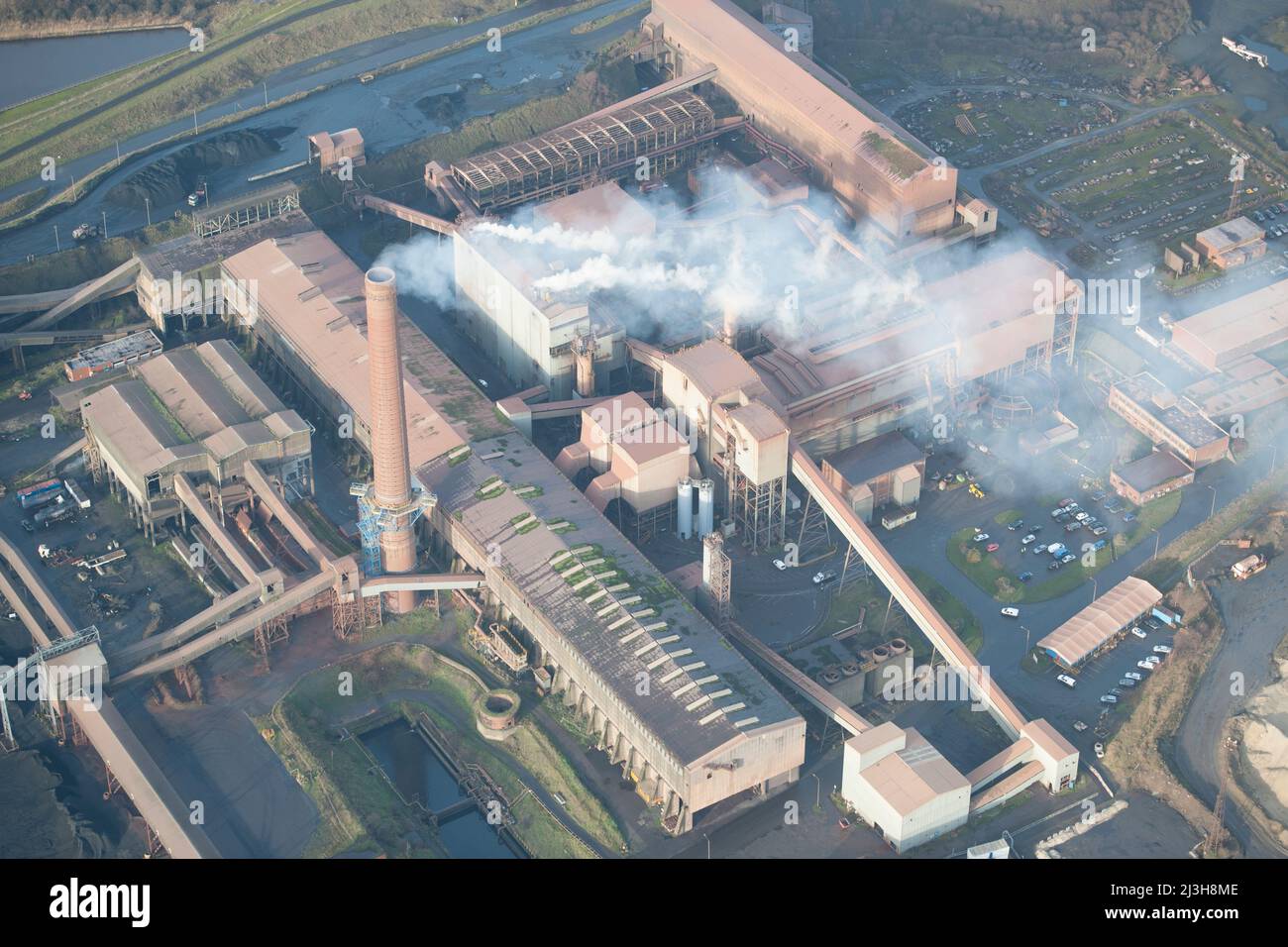 Aerial photograph steelworks scunthorpe hi-res stock photography and ...