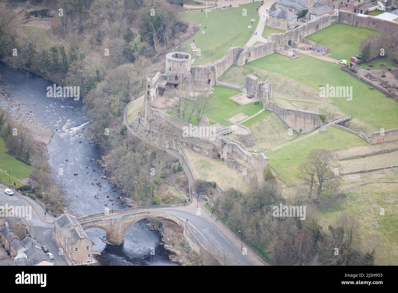 Barnard Castle and Barnard Castle Bridge, County Durham, 2016 Stock ...