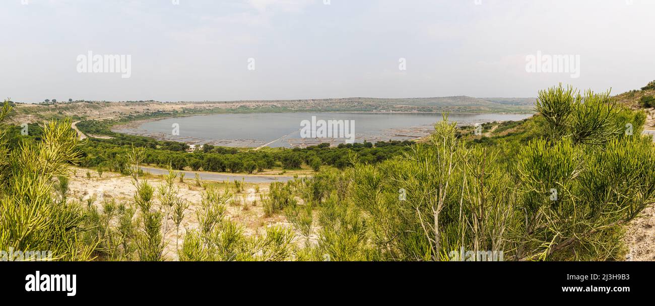 Uganda, Kasese district, Katwe, Katwe crater lake Stock Photo - Alamy