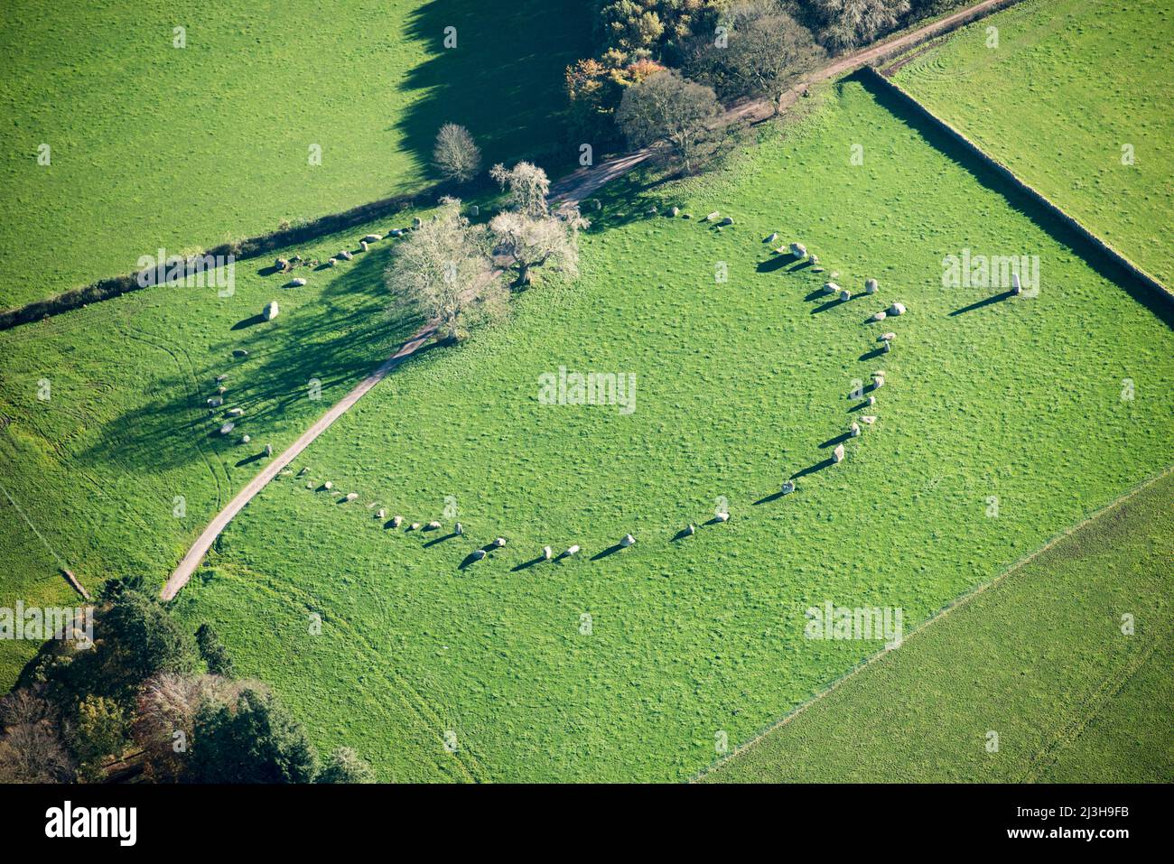 Long Meg and her Daughters, one of the largest extant stone circles in ...