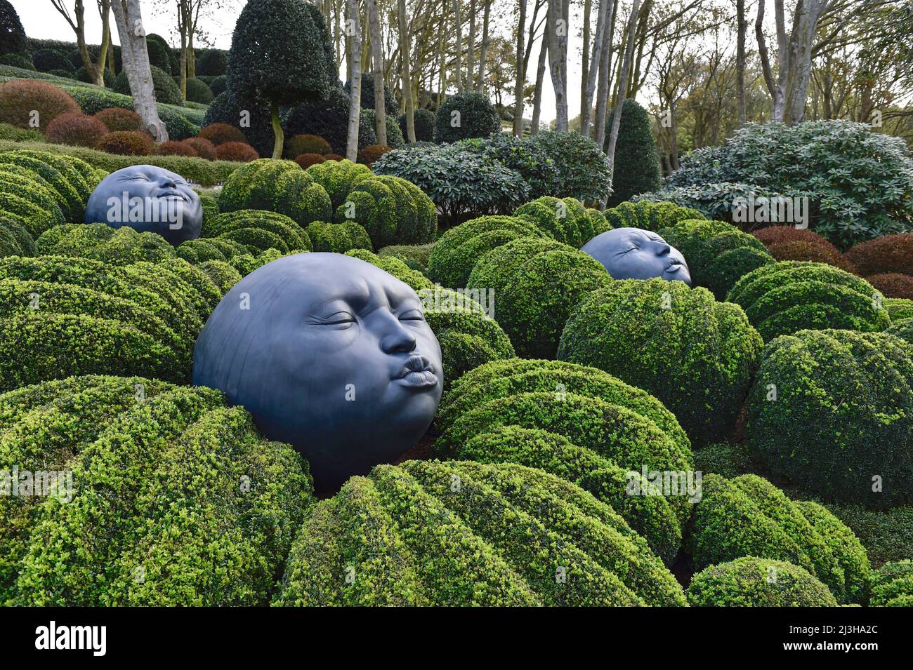 France, Seine-Maritime, Etretat, The garden of Etretat created by ...