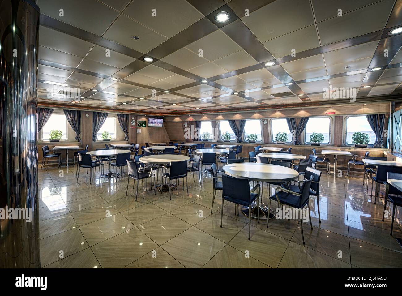 Onboard views of the chartered ROPAX Epsilon. The Vistentini built ...
