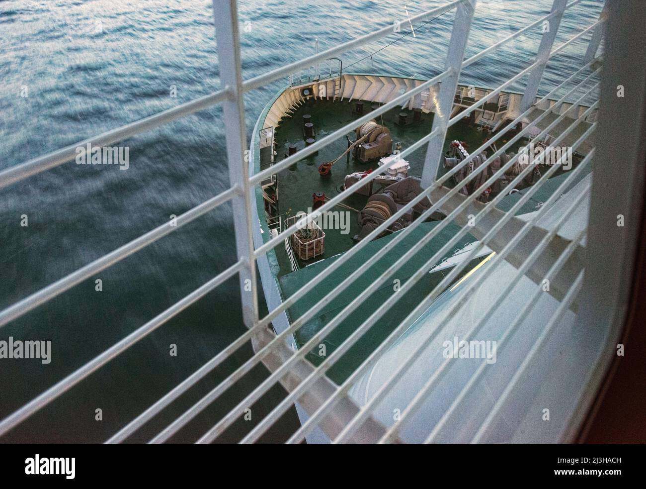View from the bridge of the chartered ROPAX Epsilon. The Vistentini ...