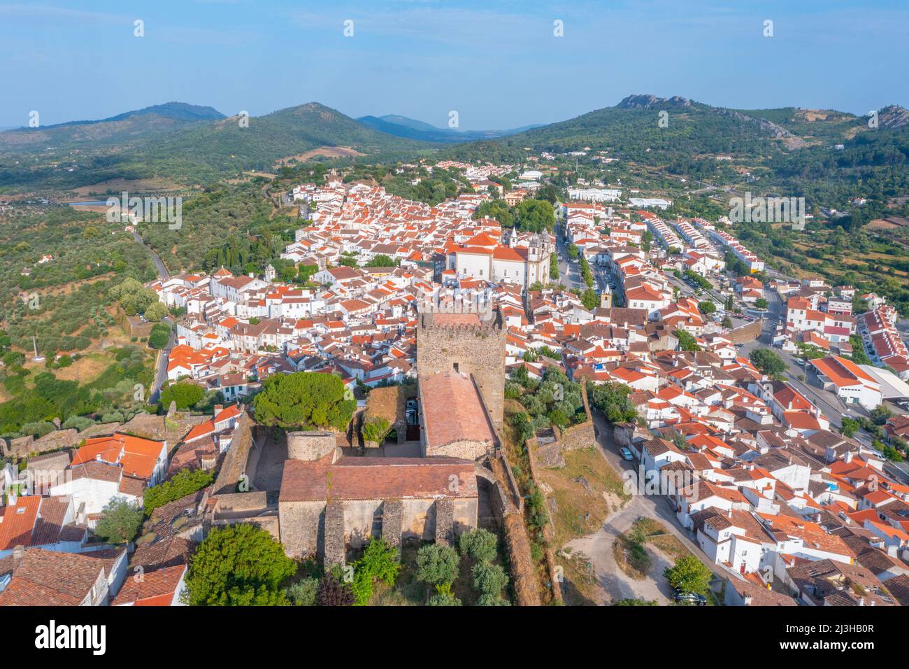 Aerial view of Portuguese town Castelo de Vide Stock Photo - Alamy