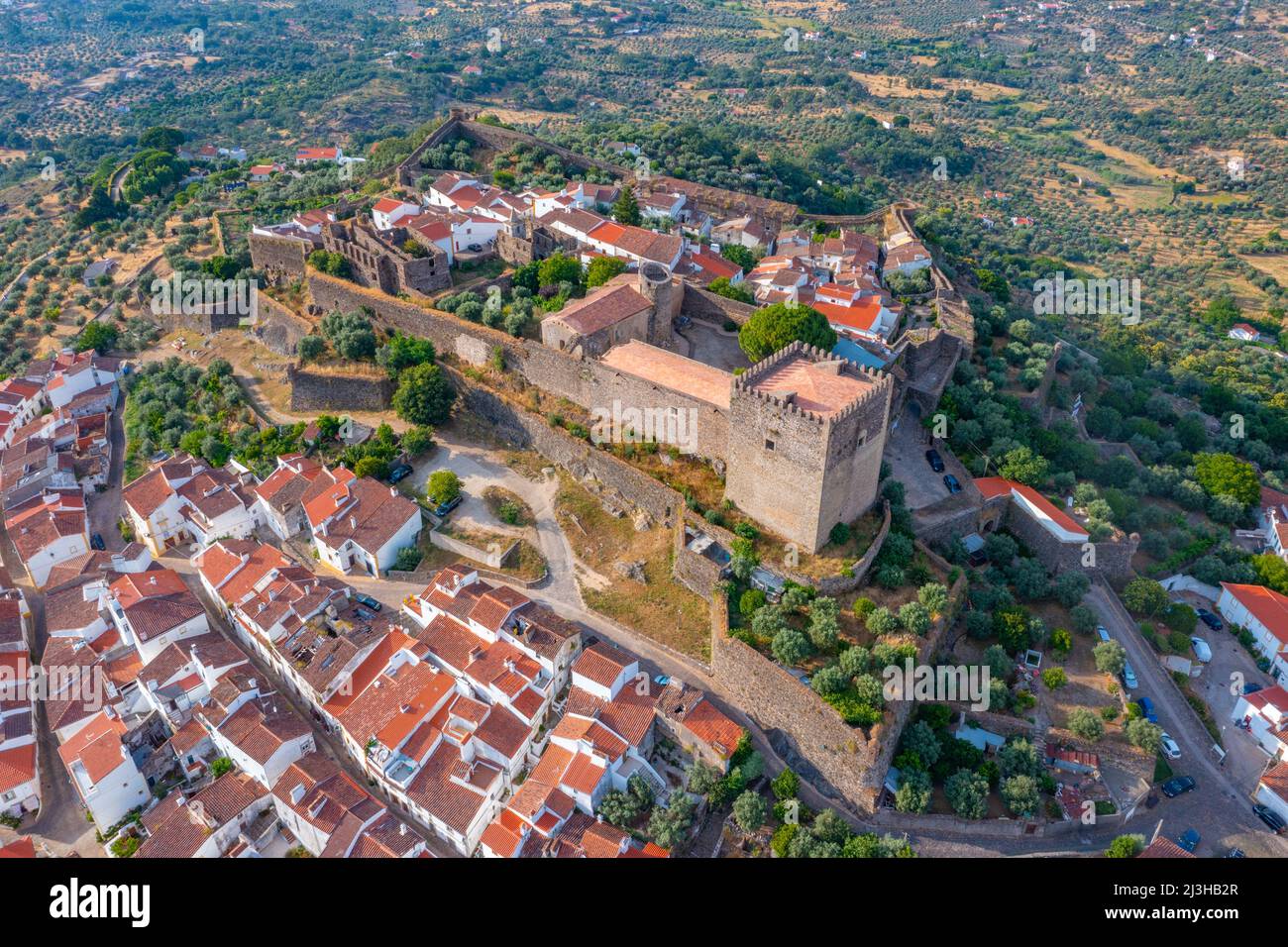 Aerial view of Portuguese town Castelo de Vide Stock Photo - Alamy
