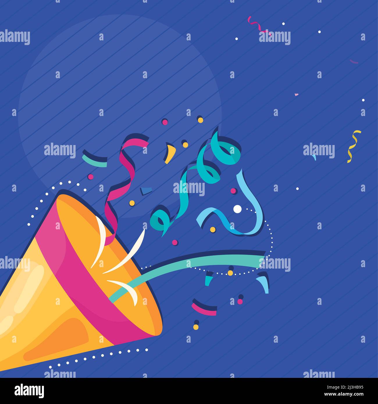 party cornet and confetti poster Stock Vector Image & Art - Alamy