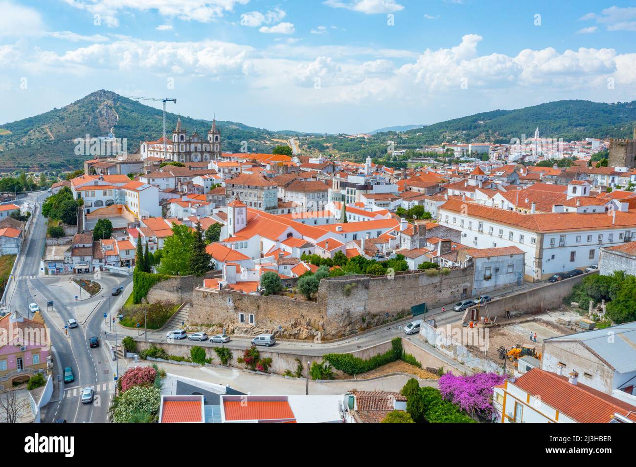 Aerial view of Portuguese town Portalegre Stock Photo - Alamy