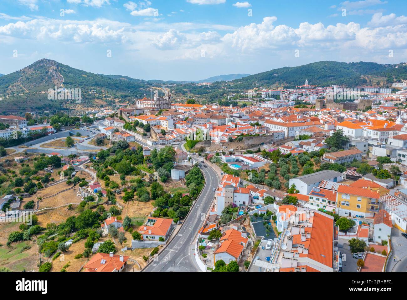 Aerial view of Portuguese town Portalegre Stock Photo - Alamy
