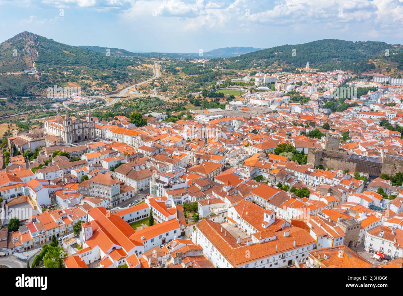 Aerial view of Portuguese town Portalegre Stock Photo - Alamy