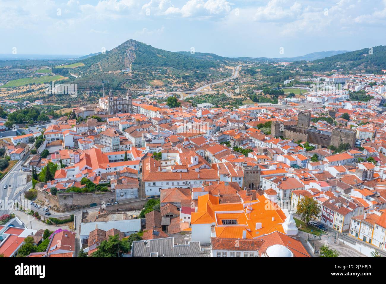 Aerial view of Portuguese town Portalegre Stock Photo - Alamy