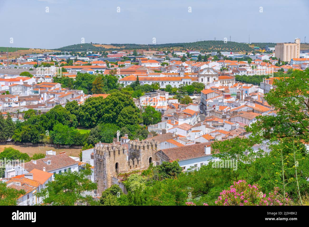 Aerial view of Portuguese town Portalegre Stock Photo - Alamy