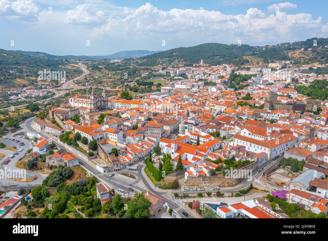 Aerial view of Portuguese town Portalegre Stock Photo - Alamy