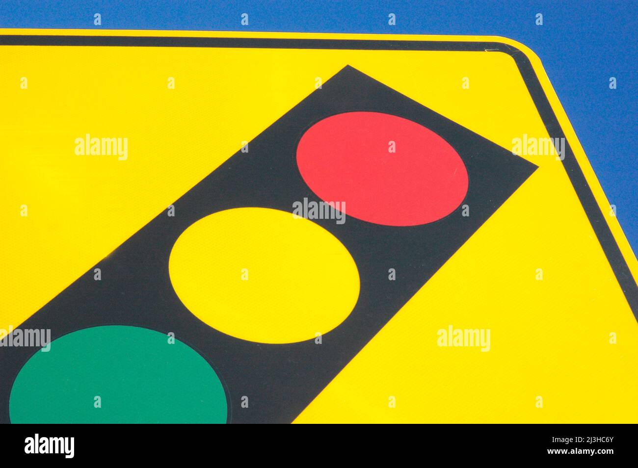 Stop light sign on highway and roads and freeway to word drivers Stock ...