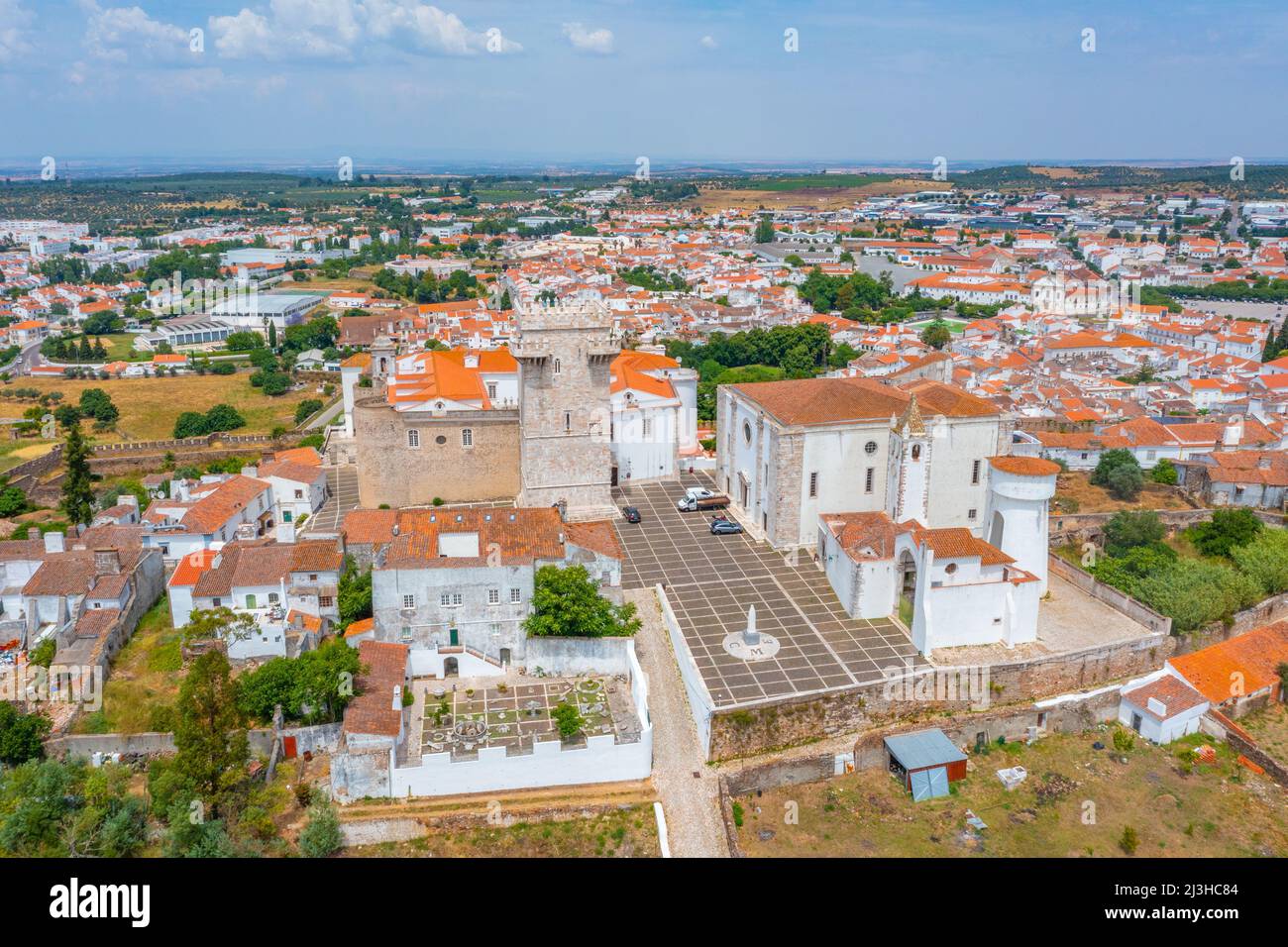 Aerial view of the old part of Portuguese town Estremoz Stock Photo - Alamy
