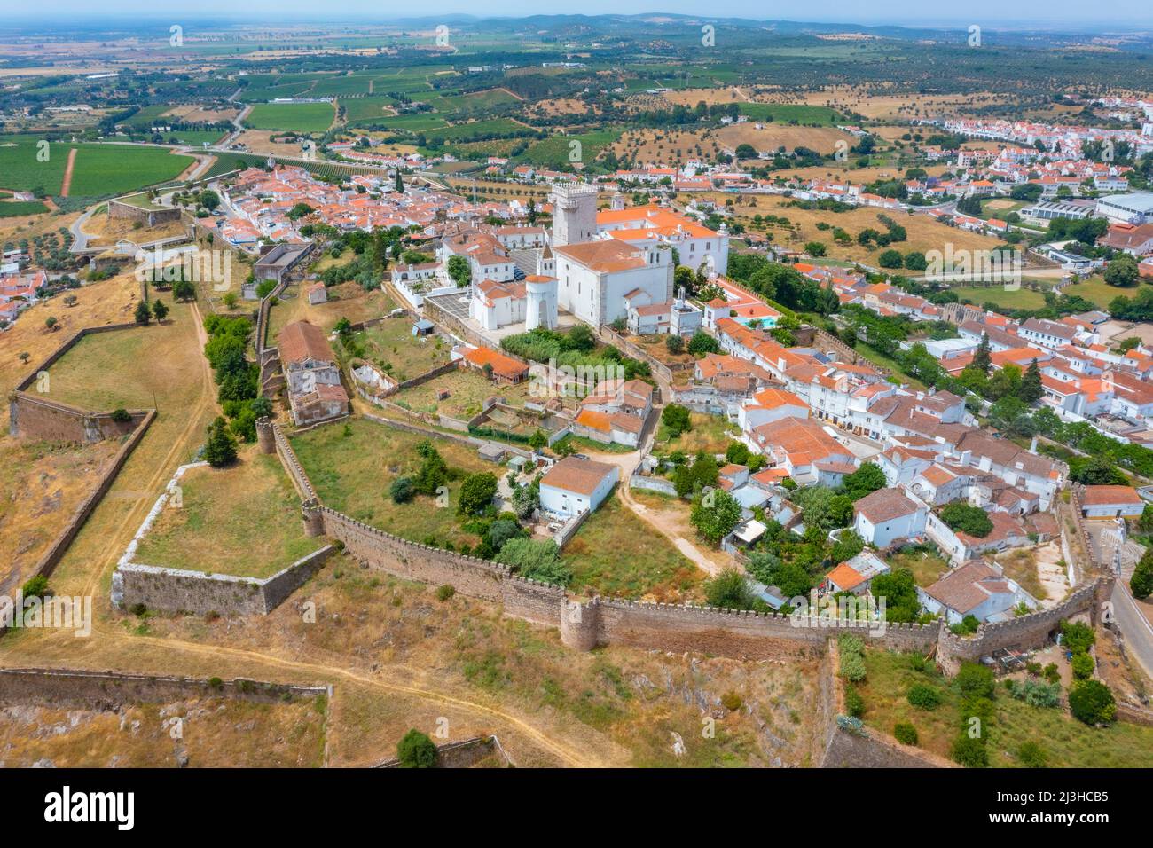 Aerial view of the old part of Portuguese town Estremoz Stock Photo - Alamy