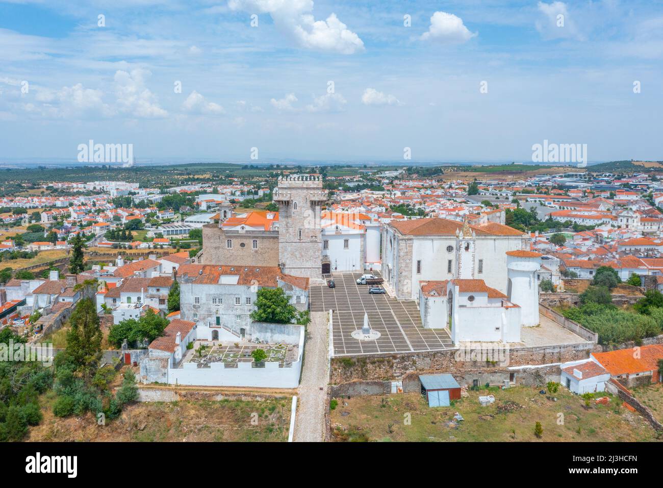 Aerial view of the old part of Portuguese town Estremoz Stock Photo - Alamy