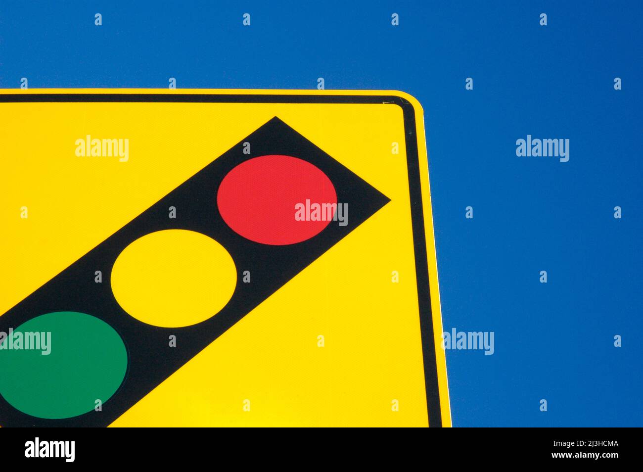 Stop light sign on highway and roads and freeway to word drivers Stock ...