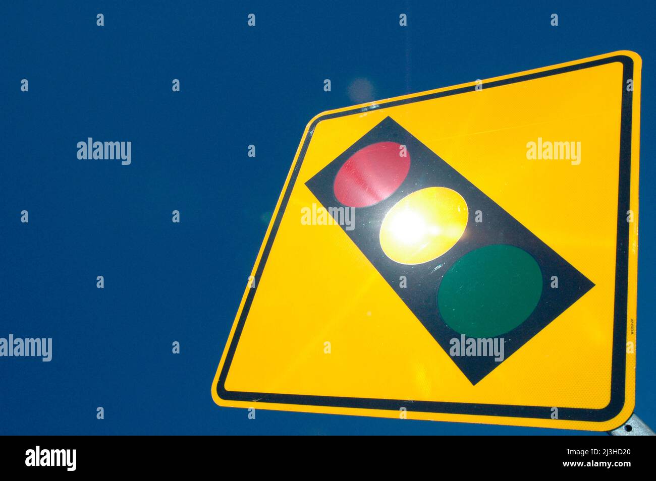 Stop light sign on highway and roads and freeway to word drivers Stock ...