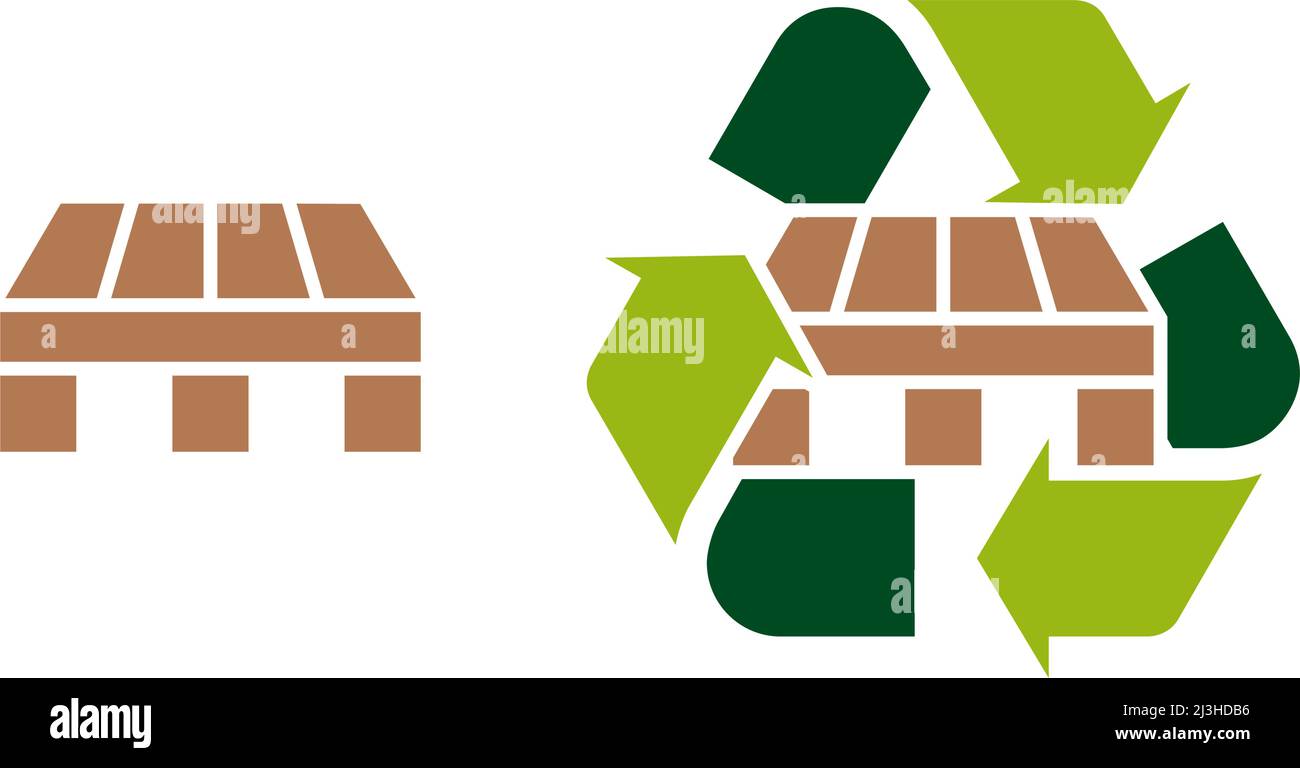 Pallet recycle Stock Vector Images - Alamy
