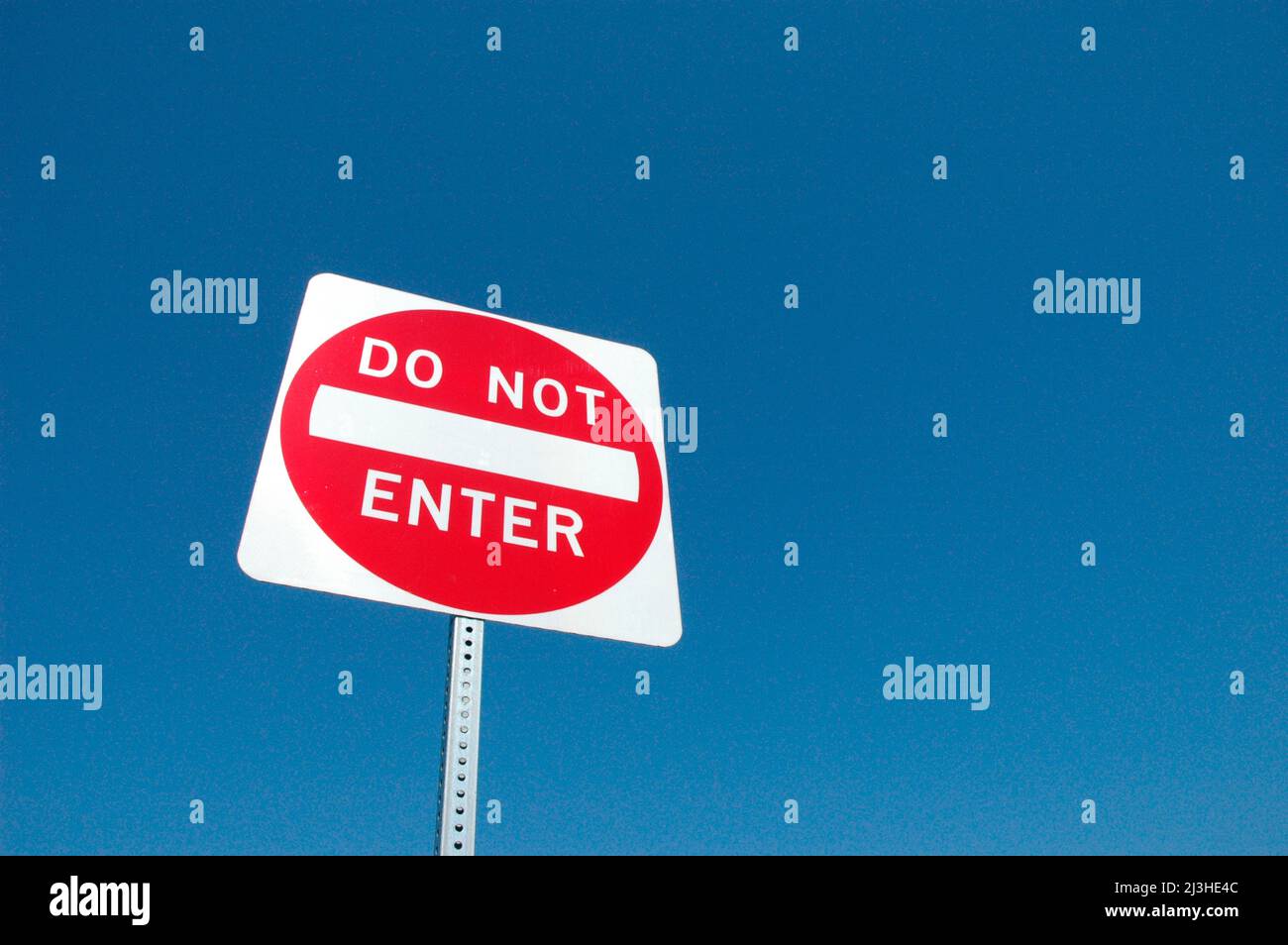 Do not enter sign for drivers to see and follow on one way streets and ...