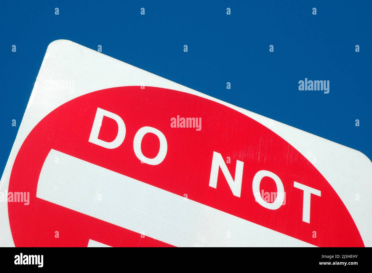 Do not enter sign for drivers to see and follow on one way streets and ...