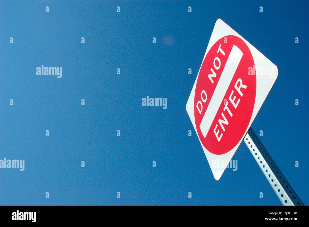 Do not enter sign for drivers to see and follow on one way streets and ...