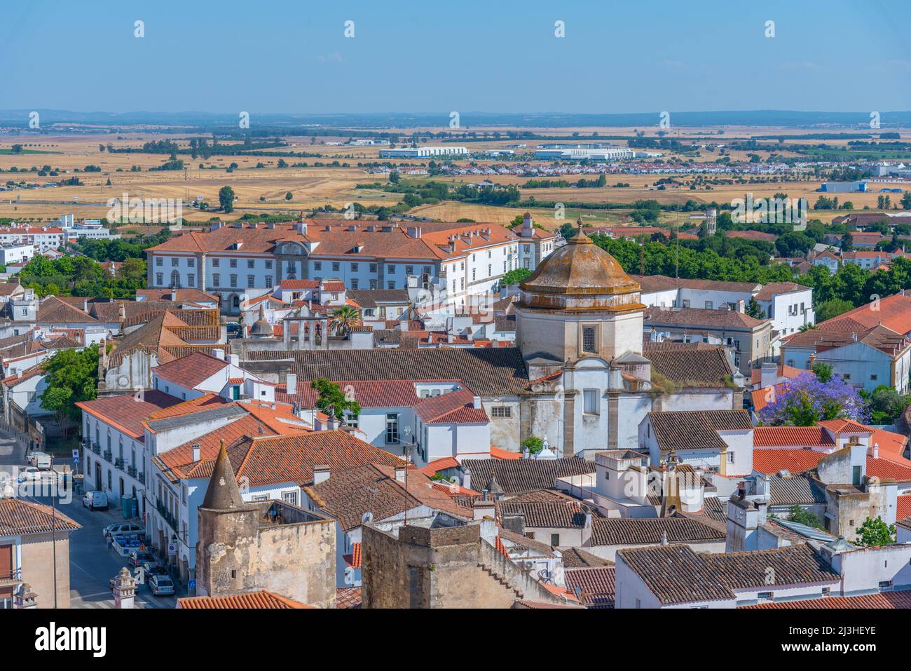 Aerial view of the Portuguese town Evora Stock Photo - Alamy