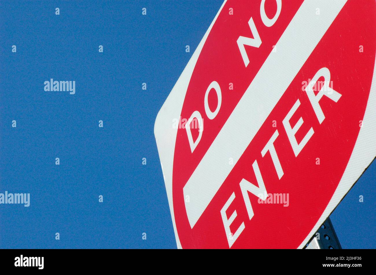 Do not enter sign for drivers to see and follow on one way streets and ...