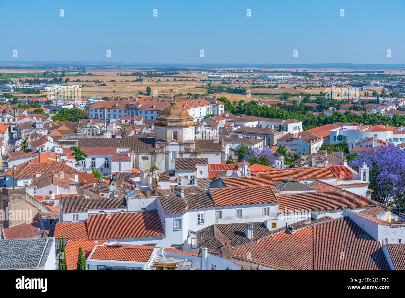 Aerial view of the Portuguese town Evora Stock Photo - Alamy
