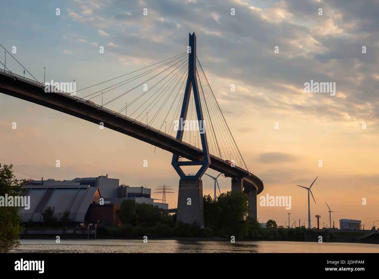 The Köhlbrand Bridge in Hamburg Stock Photo - Alamy