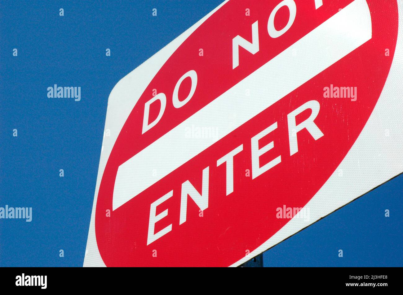 Do not enter sign for drivers to see and follow on one way streets and ...