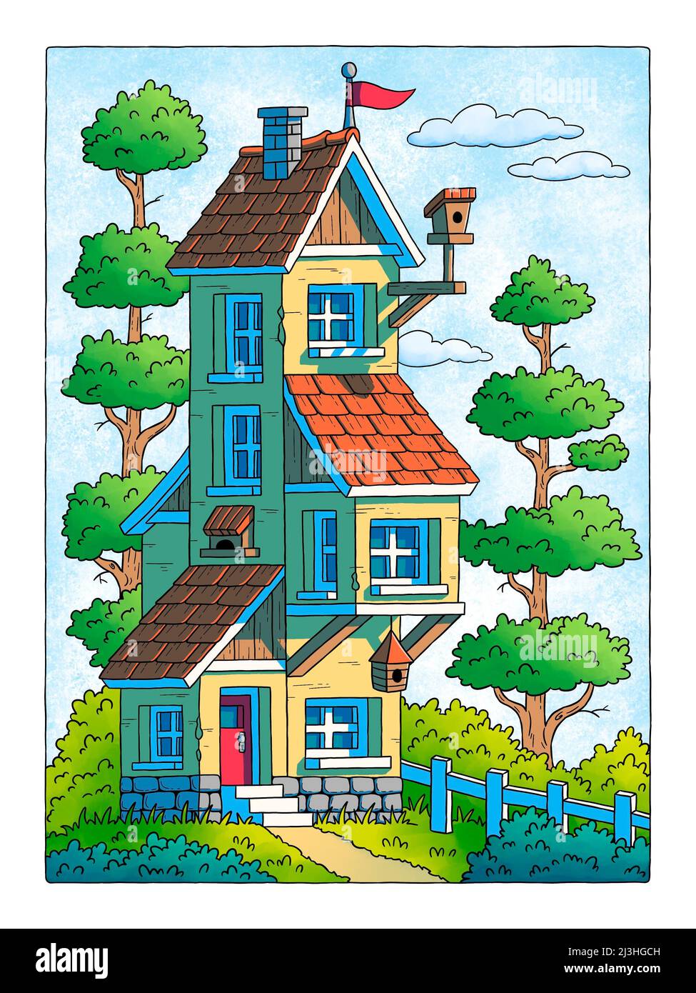 Hand drawn illustration of a house Stock Photo - Alamy