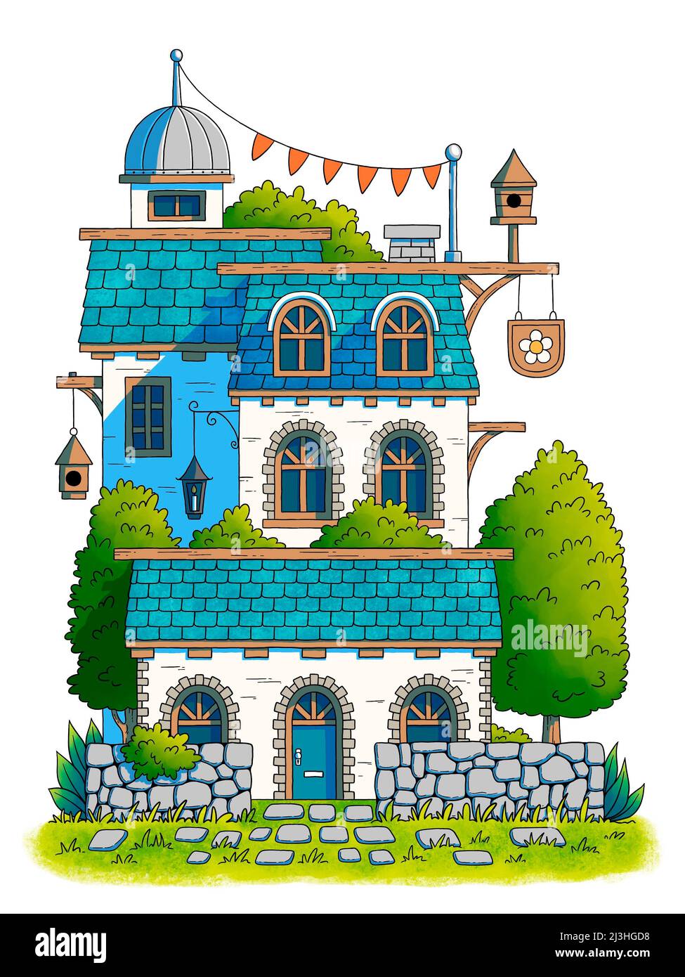 Hand drawn illustration of a house Stock Photo - Alamy