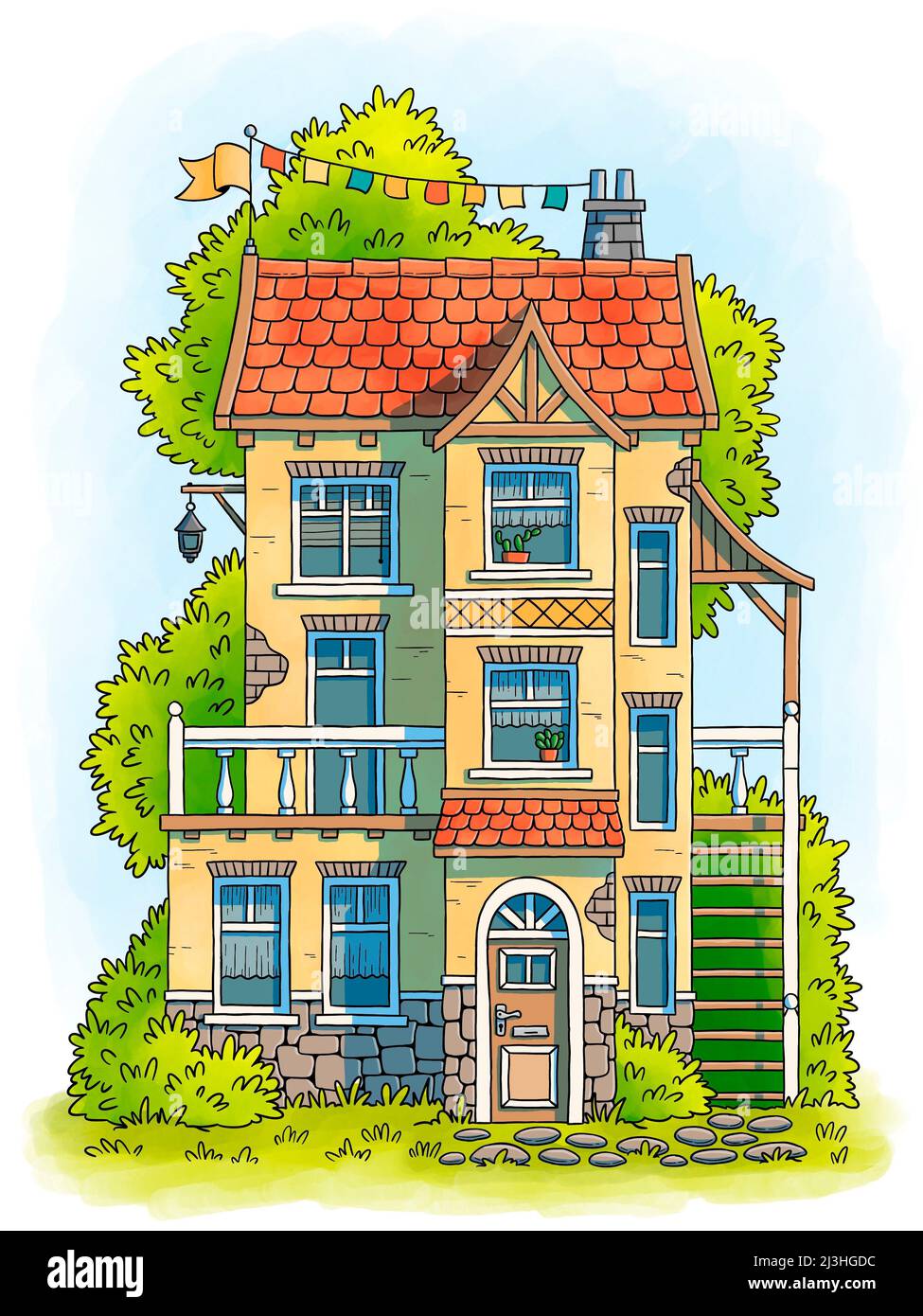Hand drawn illustration of a house Stock Photo - Alamy