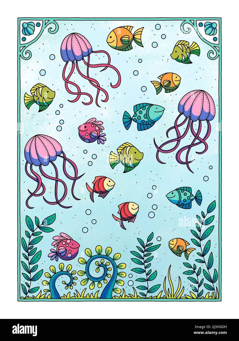 Jellyfish fishes Cut Out Stock Images & Pictures - Alamy