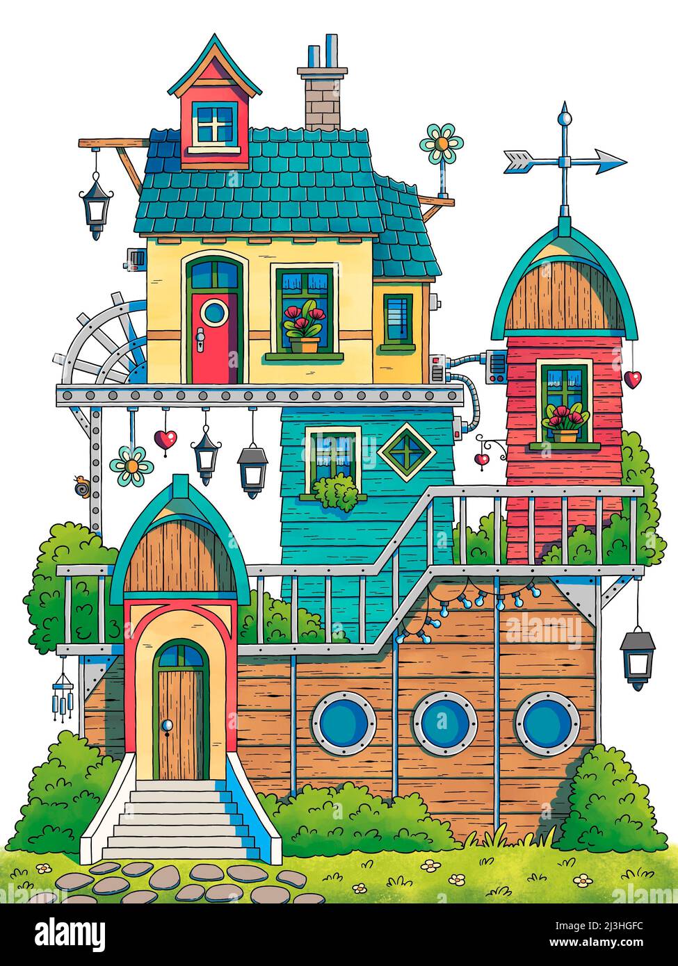 Hand drawn illustration of a house Stock Photo - Alamy