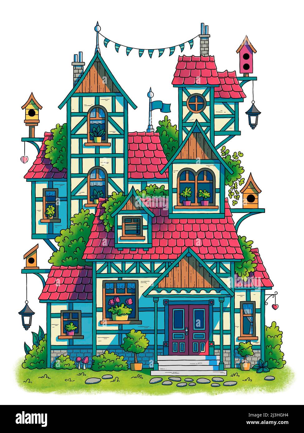 Hand drawn illustration of a house Stock Photo - Alamy