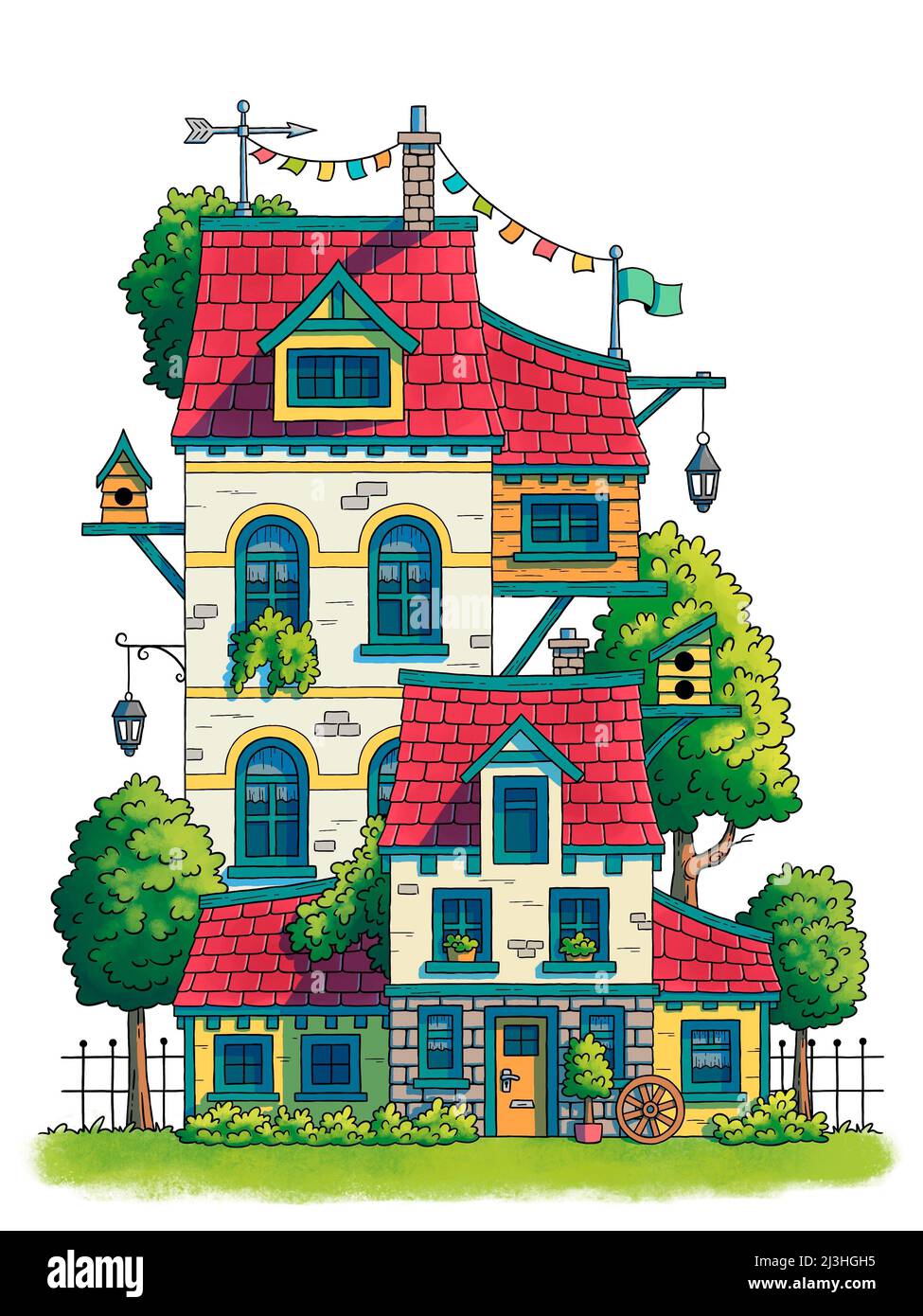 Hand drawn illustration of a house Stock Photo - Alamy