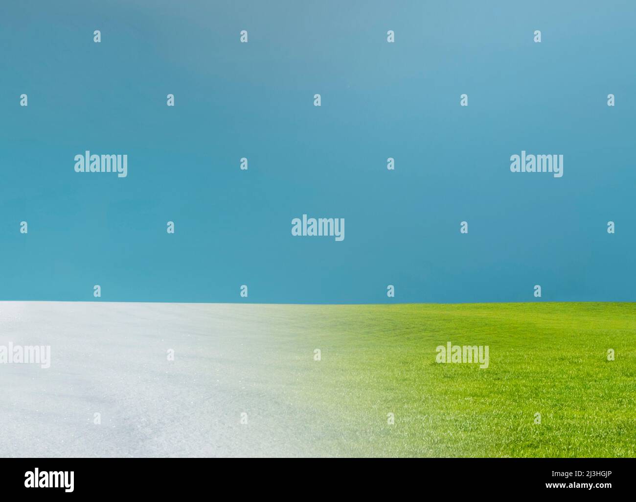 Season change from winter to spring Stock Photo - Alamy