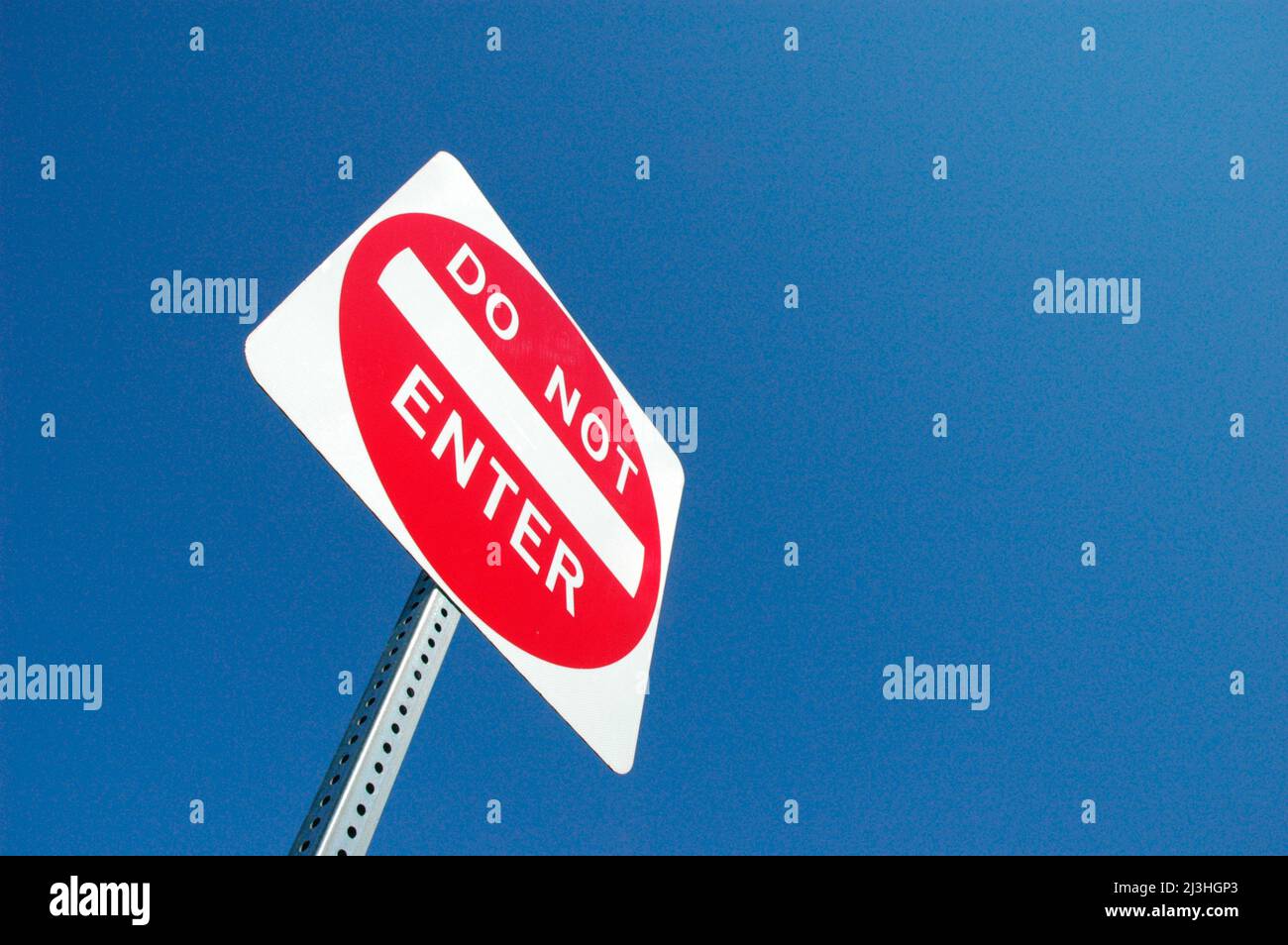 Do not enter sign for drivers to see and follow on one way streets and ...