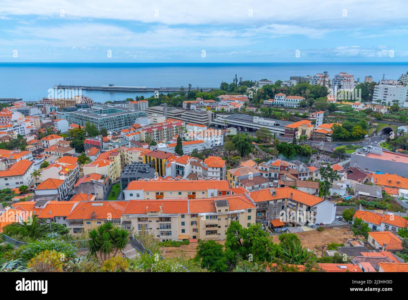Aerial view of Portuguese town Funchal Stock Photo - Alamy