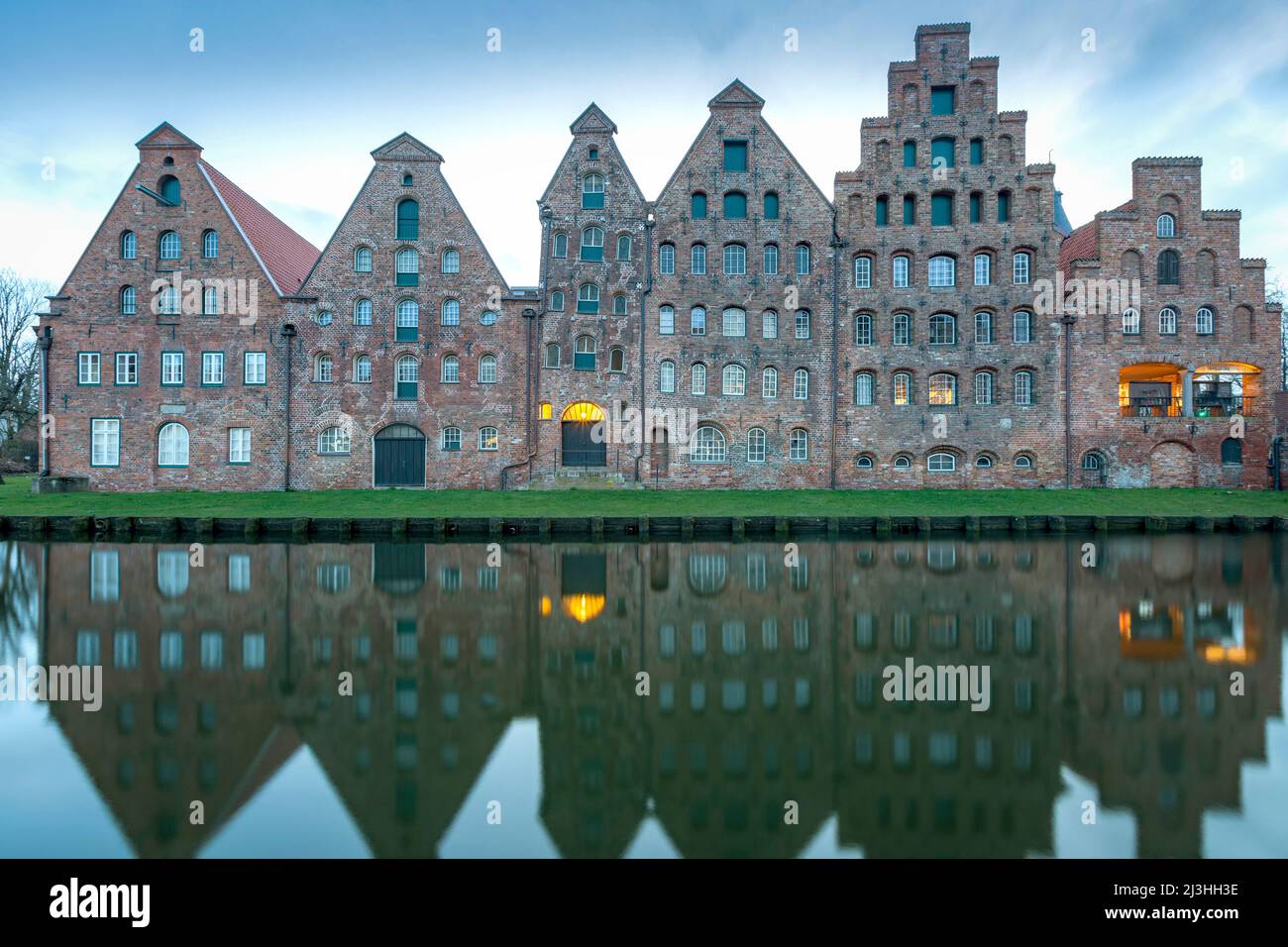 Old salt warehouse in Lübeck on the river Trave Stock Photo - Alamy