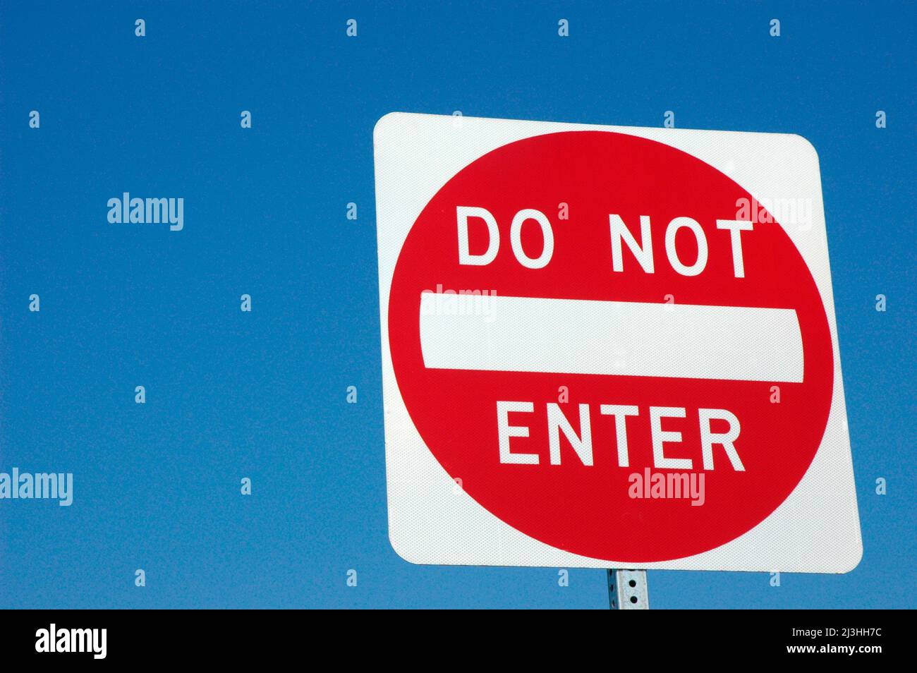 Do not enter sign for drivers to see and follow on one way streets and ...
