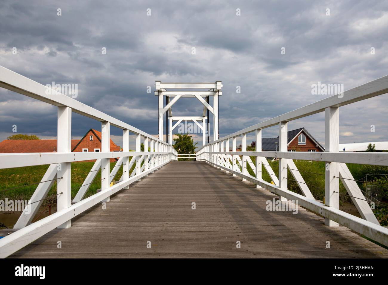 Pedestrian bridge in the Old Country Stock Photo - Alamy