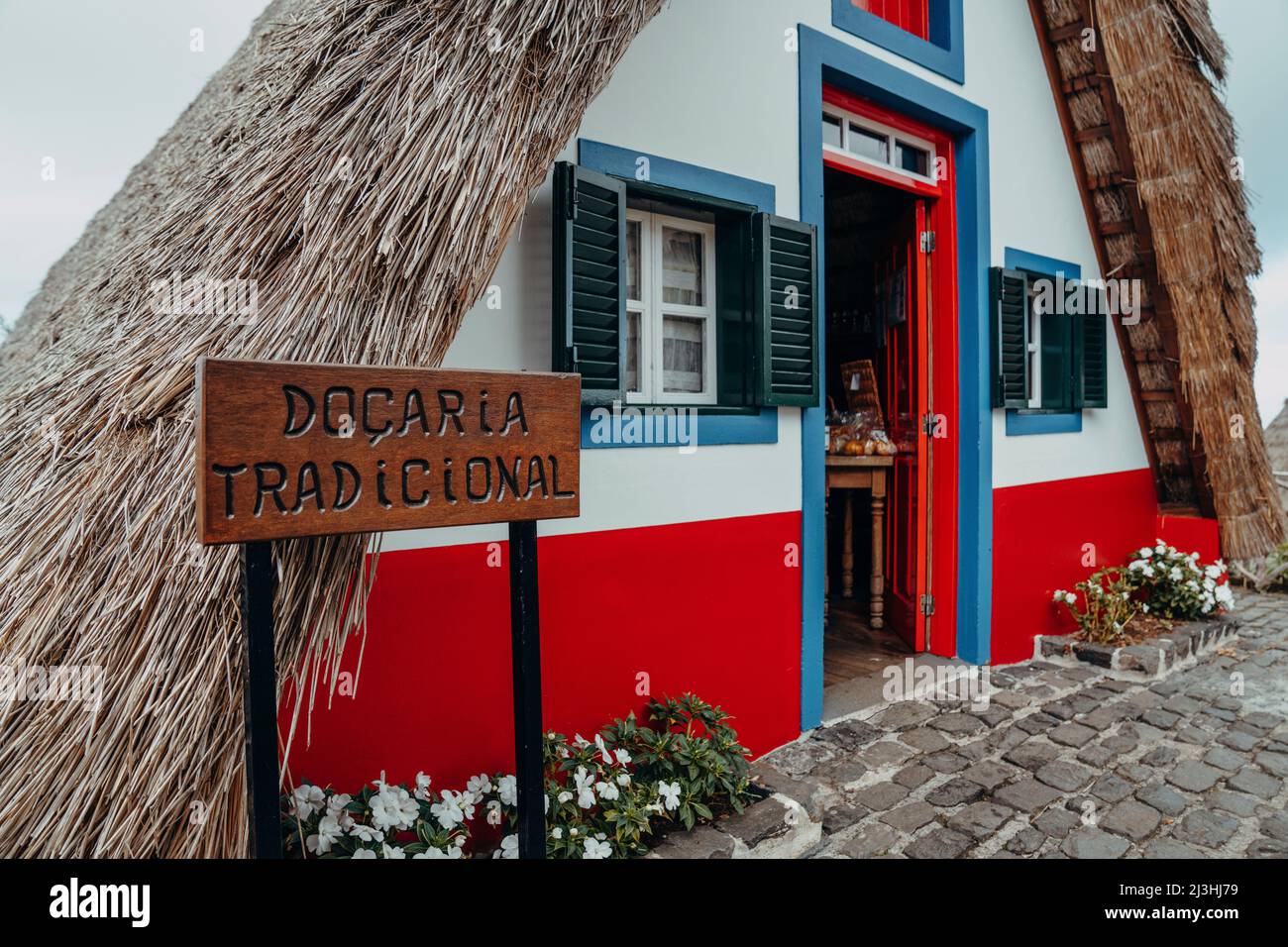 Traditional farmhouse, Santana, Madeira, Portugal, Europe Stock Photo ...
