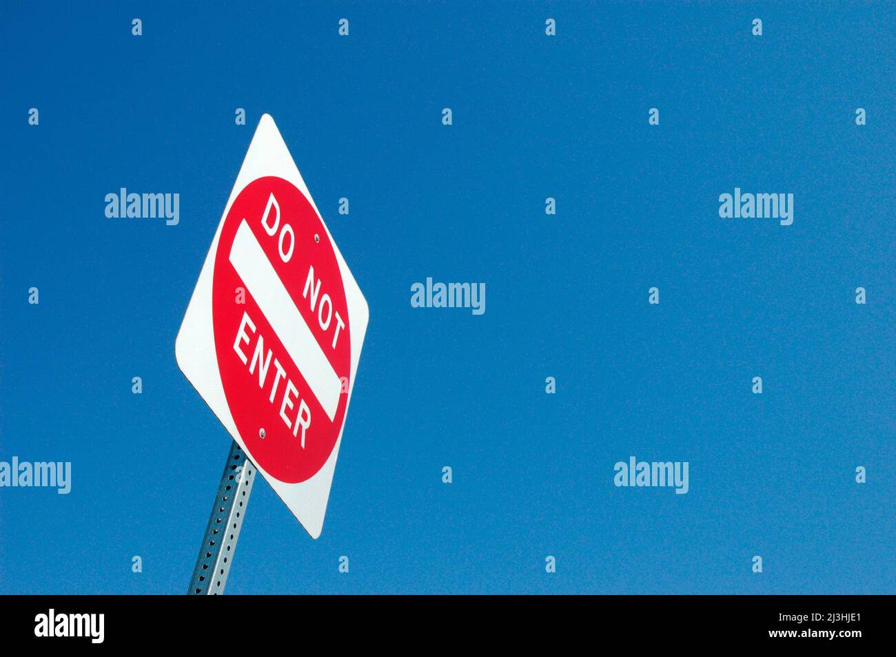 Do not enter sign for drivers to see and follow on one way streets and ...