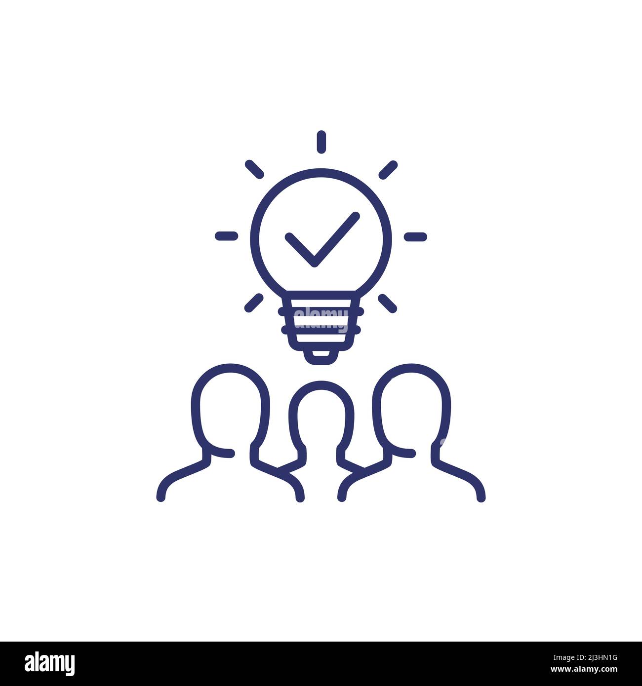 people with idea line icon Stock Vector Image & Art - Alamy