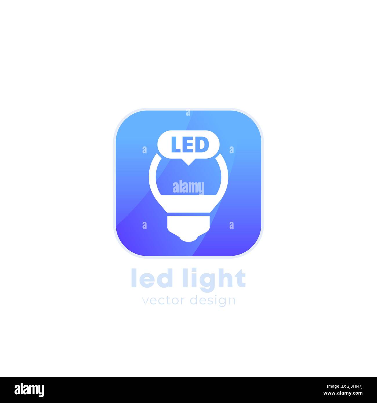 led light bulb icon for apps Stock Vector Image & Art - Alamy