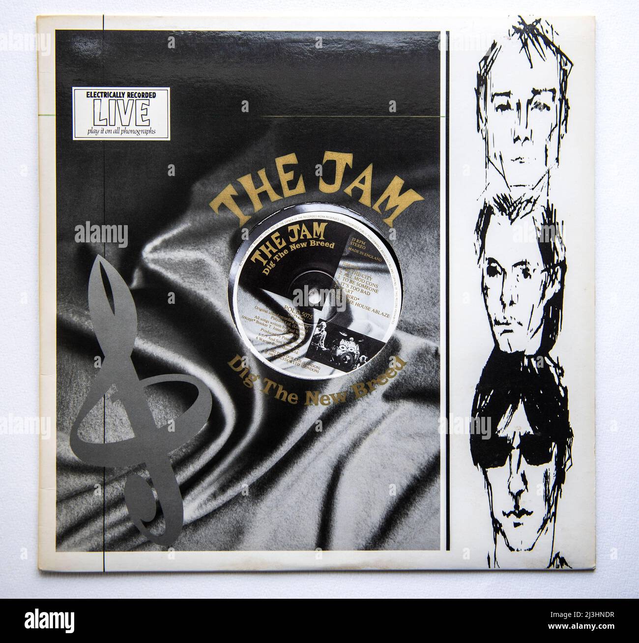 LP cover of Dig the New Breed by The Jam, an album of live performances ...