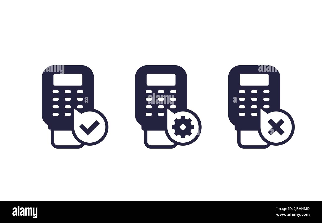 pos terminal icons on white Stock Vector Image & Art - Alamy